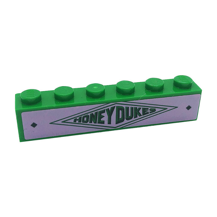 LEGO Brick 1 x 6 with Honeydukes in Diamond Shape Sticker (3009 ...