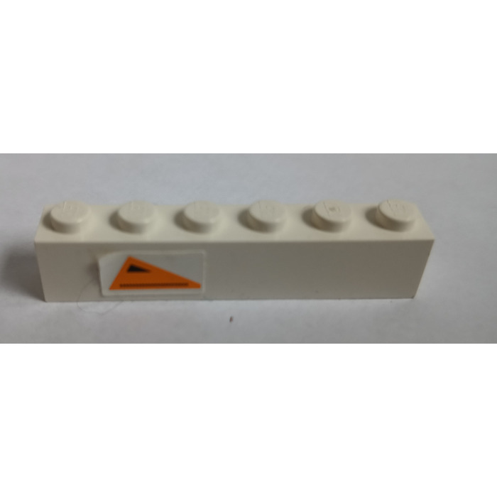 LEGO Brick 1 x 6 with Triangle Model Right Sticker (3009) | Brick Owl ...