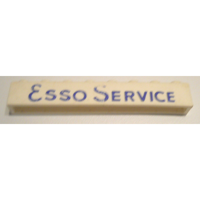LEGO Brick 1 x 8 with 'ESSO SERVICE' without Bottom Tubes with Cross ...