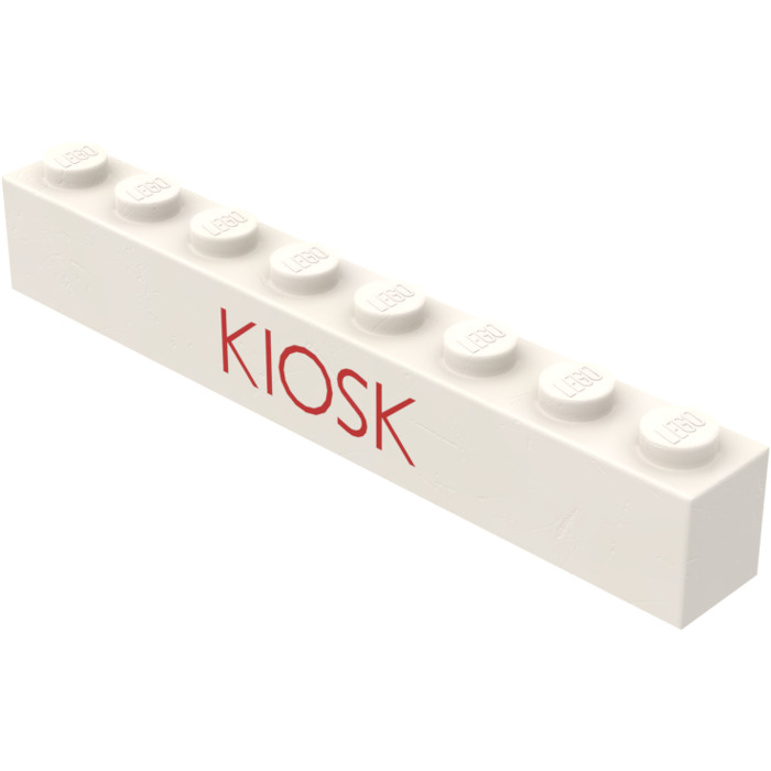 LEGO Brick 1 x 8 with 'KIOSK' (3008) | Brick Owl - LEGO Marketplace