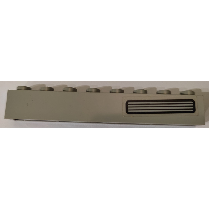 LEGO Brick 1 x 8 with Light Gray / Black Grille Right Sticker (3008 ...