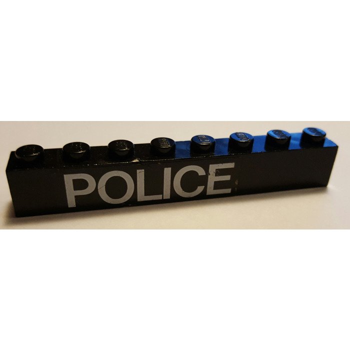 LEGO Brick 1 x 8 with 'POLICE' (Both Sides) Sticker (3008) | Brick Owl ...
