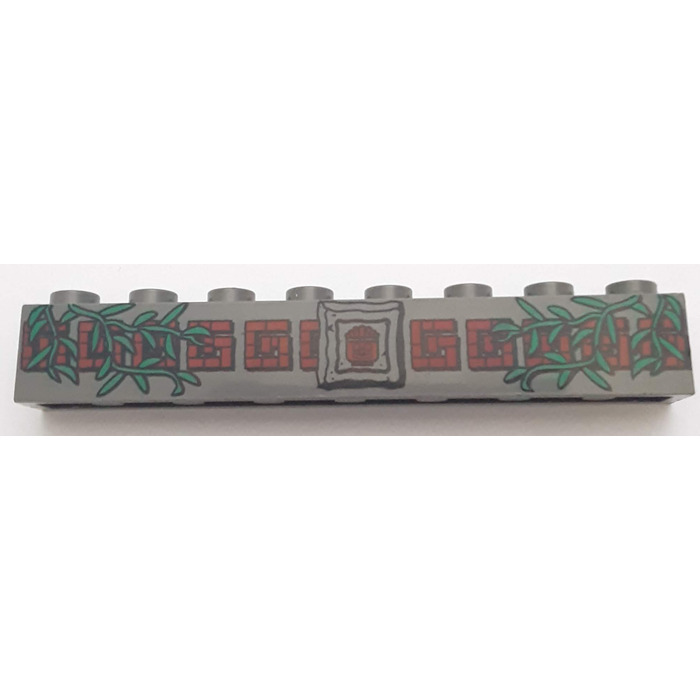 LEGO Brick 1 x 8 with Red Bricks and Vines (3008 / 83315) | Brick Owl ...