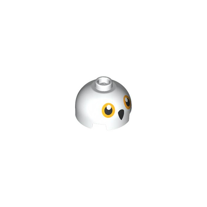 LEGO Brick 2 x 2 Round with Dome Top with Owl Face (with Axle Holder ...