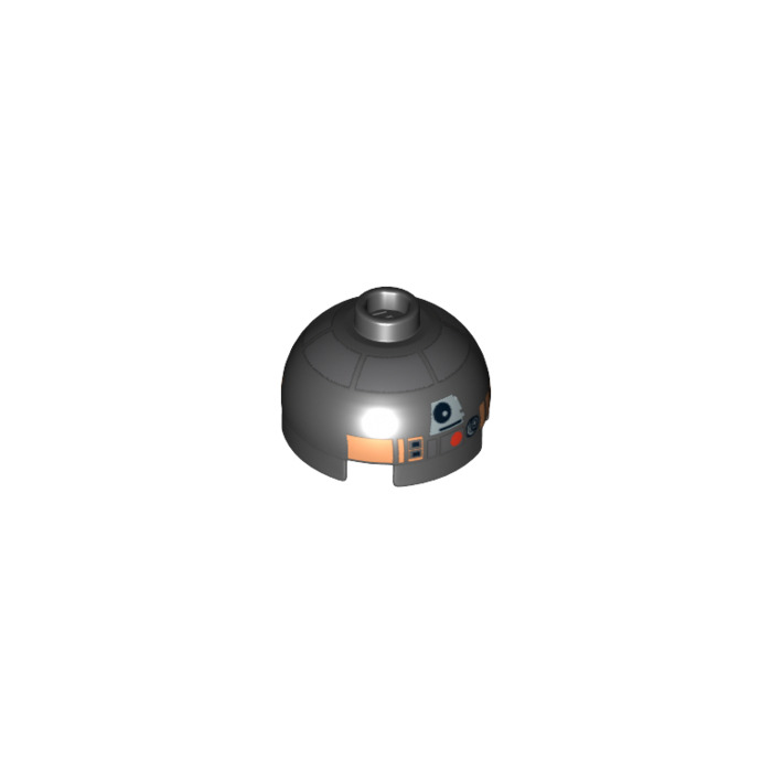 LEGO Brick 2 x 2 Round with Dome Top with R2-Q5 Pattern (with Axle ...