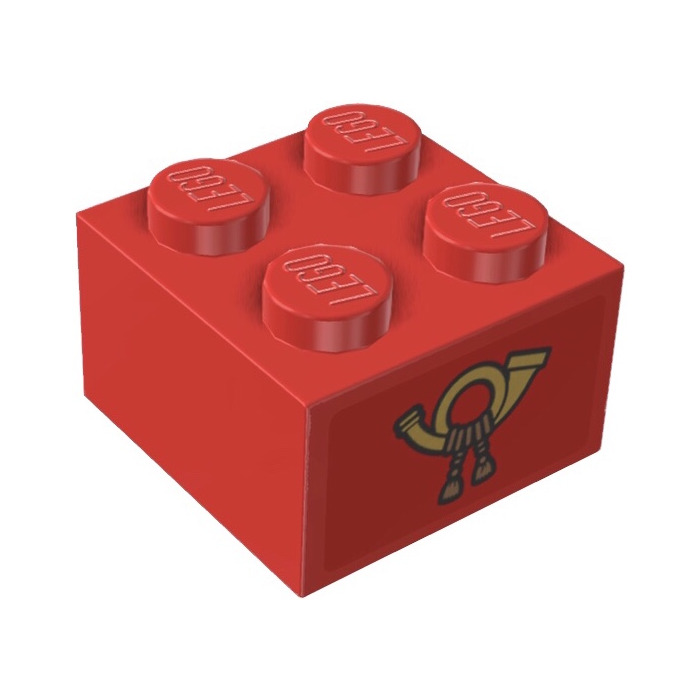 LEGO Brick 2 x 2 with Post Bugle Sticker (3003) | Brick Owl - LEGO ...