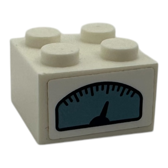 LEGO Brick 2 x 2 with speedometer and gauge Sticker (3003) | Brick Owl ...