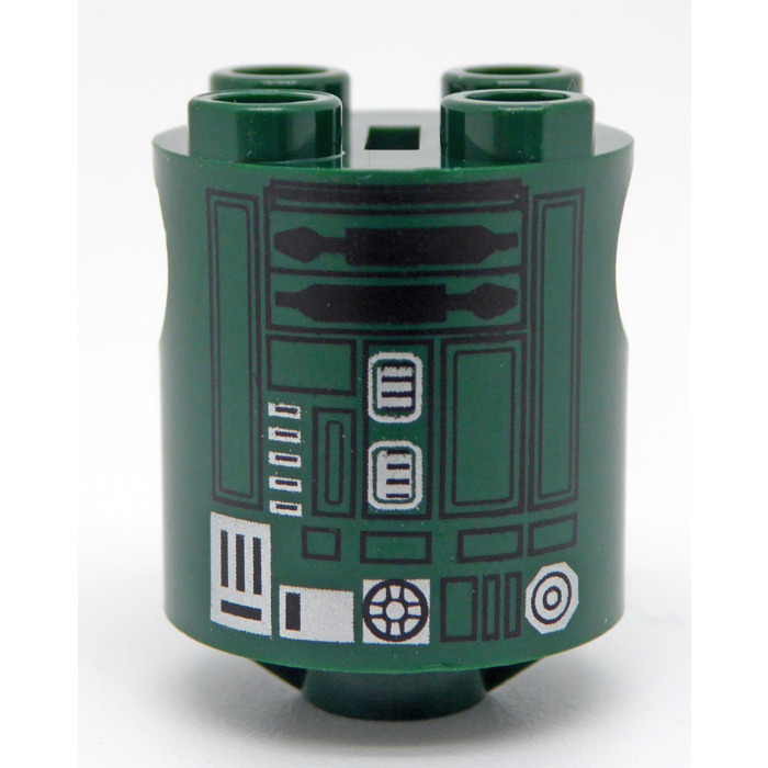 LEGO Brick 2 x 2 x 2 Round with Christmas Astromech Tree Decoration ...