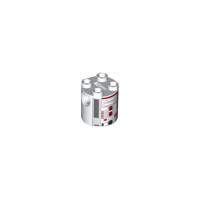 LEGO Brick 2 x 2 x 2 Round with Bottom Axle Holder with '+' Orientation ...