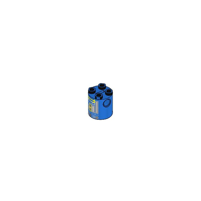 LEGO Brick 2 x 2 x 2 Round with New Republic Astromech Droid Body with ...