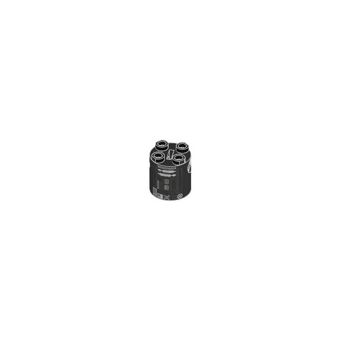 LEGO Brick 2 x 2 x 2 Round with R2-E6 Astromech Droid Body with Bottom ...