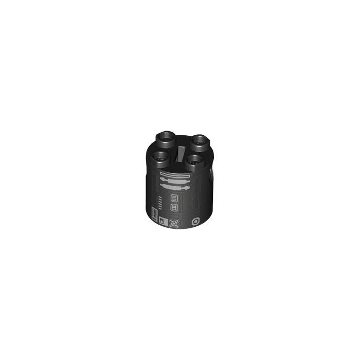 LEGO Brick 2 x 2 x 2 Round with R2-E6 Astromech Droid Body with Bottom ...