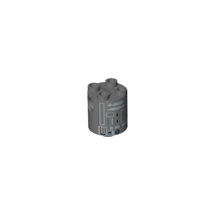 LEGO Brick 2 x 2 x 2 Round with R3-S1 Astromech Droid Body with Bottom ...