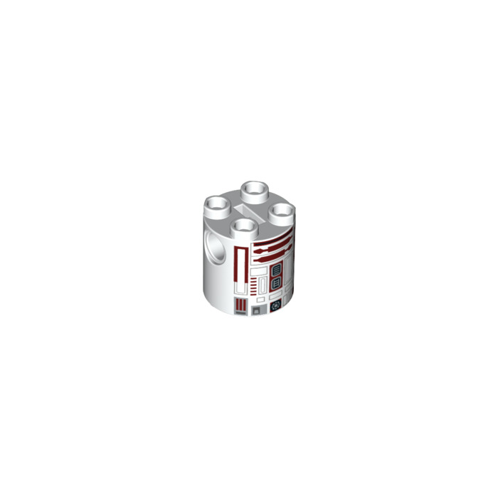LEGO Brick 2 x 2 x 2 Round with R4-P17 Astromech Droid Body with Bottom ...
