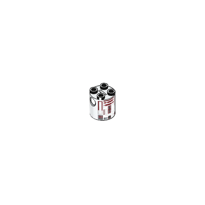 LEGO Brick 2 x 2 x 2 Round with R4-P17 with Bottom Axle Holder with ...