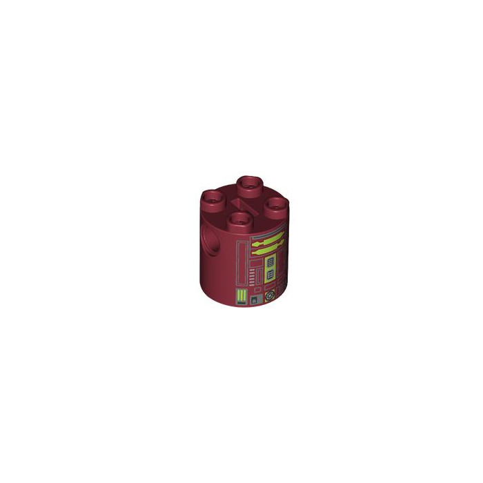 LEGO Brick 2 x 2 x 2 Round with R7-A7 Astromech Droid Body with Bottom ...