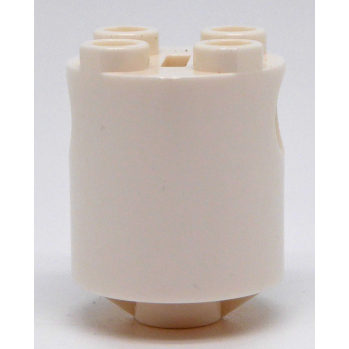 LEGO Brick 2 x 2 x 2 Round with Red Markings with Bottom Axle Holder ...