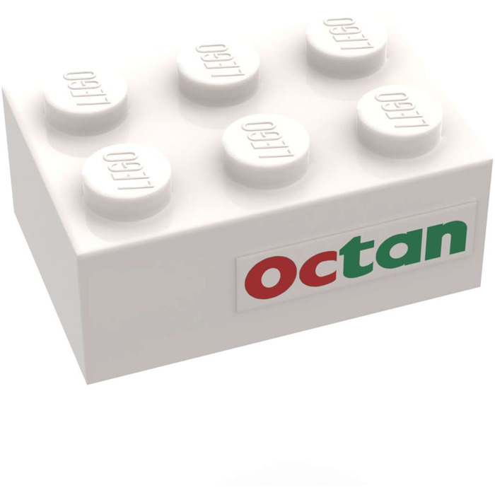 LEGO Brick 2 x 3 with Octan Logo (Right) Sticker (3002) | Brick Owl ...