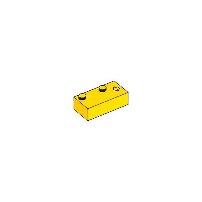LEGO Brick 2 x 4 Braille with Uppercase Indicator (Arrow) and 2 Studs ...