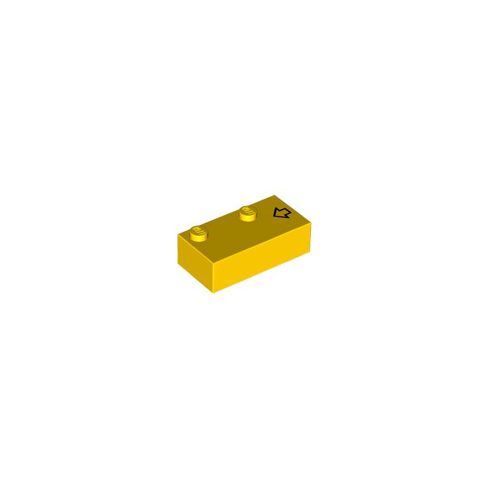 LEGO Brick 2 x 4 Braille with Uppercase Indicator (Arrow) and 2 Studs ...
