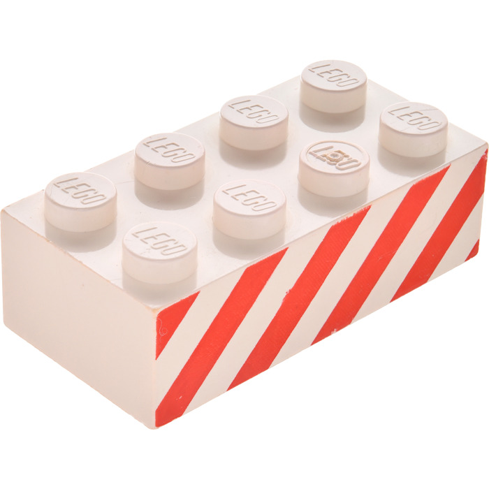 LEGO Brick 2 x 4 with Red Stripes (3001) | Brick Owl - LEGO Marketplace