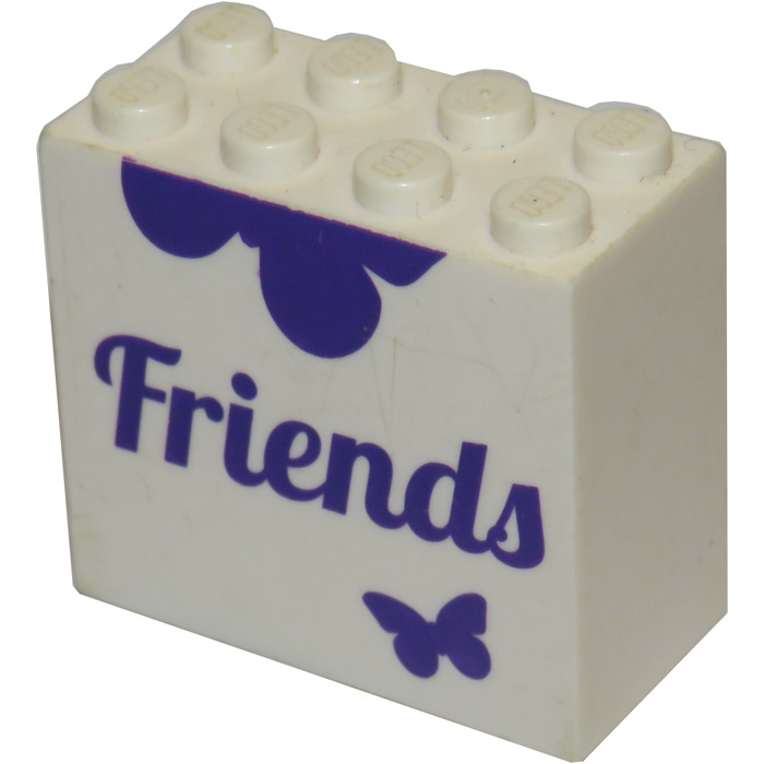 LEGO Brick 2 x 4 x 3 with 'Friends' Logo both Sides (30144) | Brick Owl ...