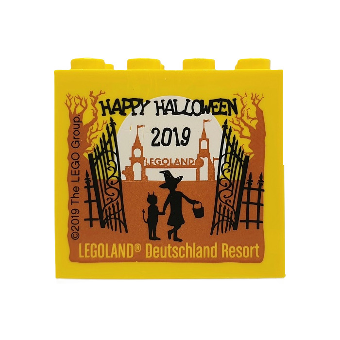 LEGO Brick 2 x 4 x 3 with Halloween 2019 Legoland Deutschland and Trick ...