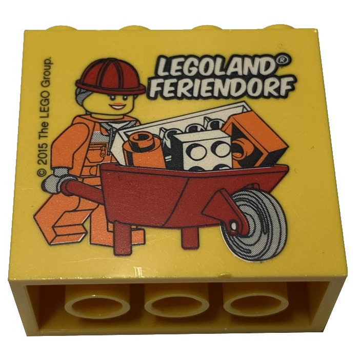 LEGO Brick 2 x 4 x 3 with Legoland Feriendorf 2015 Wheelbarrow (30144 ...