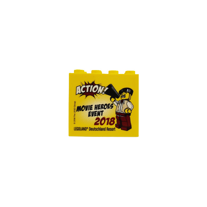 LEGO Brick 2 x 4 x 3 with Movie Heroes Event 2018 Legoland Deutschland ...
