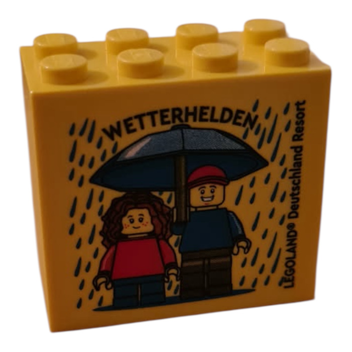 LEGO Brick 2 x 4 x 3 with 'WETTERHELDEN' and 'LEGOLAND Deutschland ...