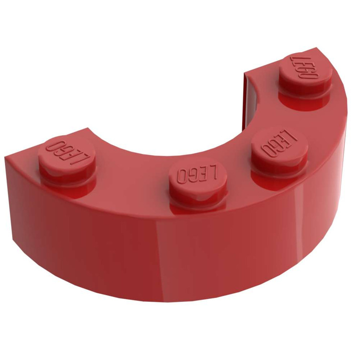 LEGO Brick 4 x 2 Round Half Circle without Stud Notches | Brick Owl ...