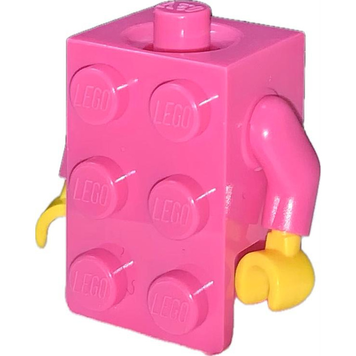 LEGO Brick Costume with Dark Pink Arms and Yellow Hands (37191) | Brick ...