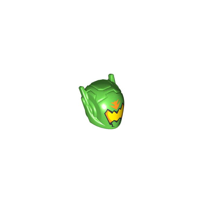 LEGO Bright Green Helmet with Ear Antennas with Yellow Mask (46534 / ...