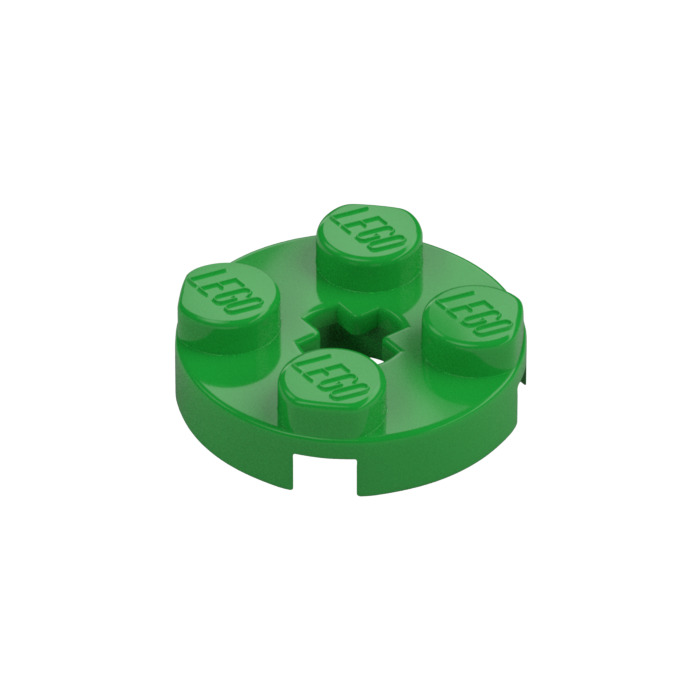 LEGO Bright Green Plate 2 x 2 Round with Axle Hole (4032) | Brick Owl ...