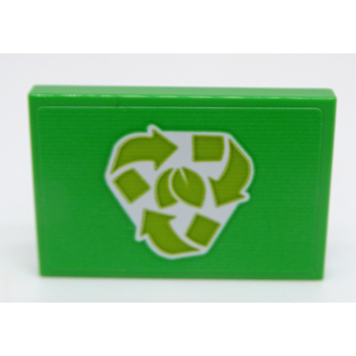 LEGO Tile 2 x 3 with Recycling Logo Sticker (26603) | Brick Owl - LEGO ...