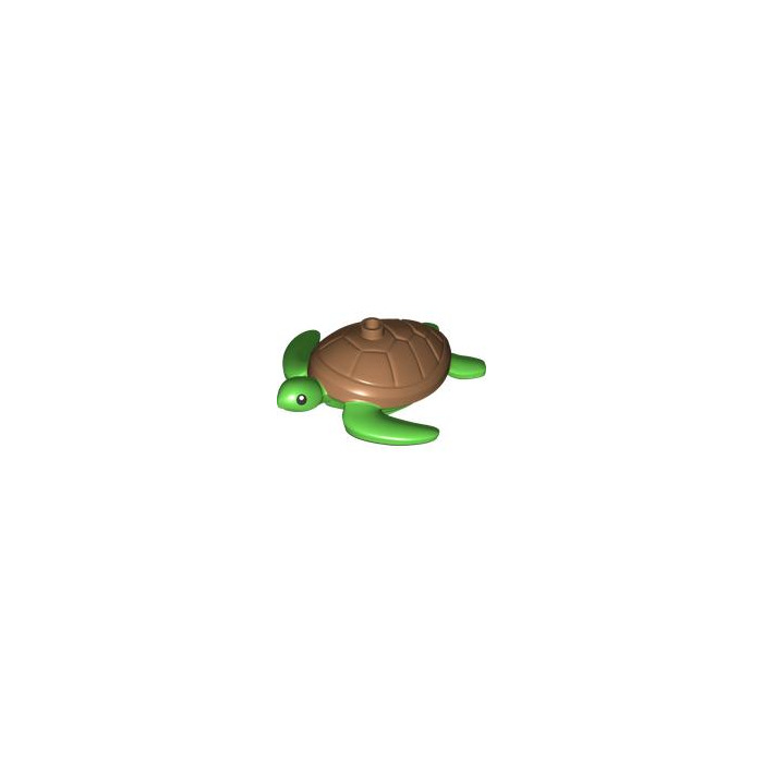 LEGO Bright Green Turtle with Medium Dark Flesh Shell (104100) | Brick Owl