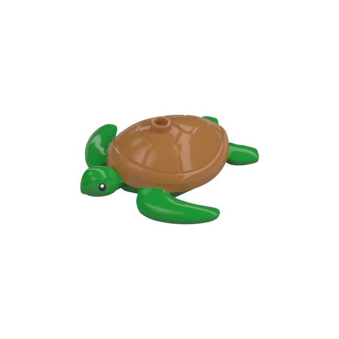 LEGO Turtle with Medium Dark Flesh Shell (104100) | Brick Owl