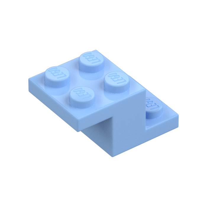LEGO Bright Light Blue Bracket 2 x 3 with Plate and Step without Bottom ...