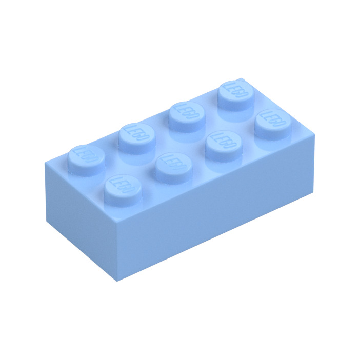 LEGO Bright Light Blue Brick 2 x 4 (3001 / 3556) | Brick Owl - LEGO ...