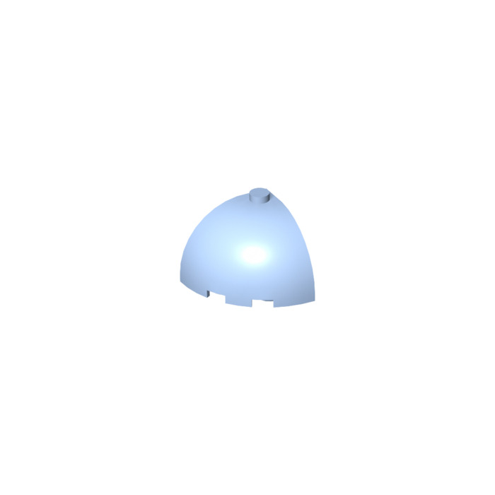 LEGO Bright Light Blue Brick 3 x 3 x 2 Round Quarter (88293) | Brick ...