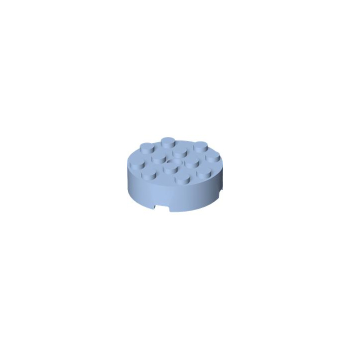 LEGO Bright Light Blue Brick 4 x 4 Round with Hole (87081) | Brick Owl ...