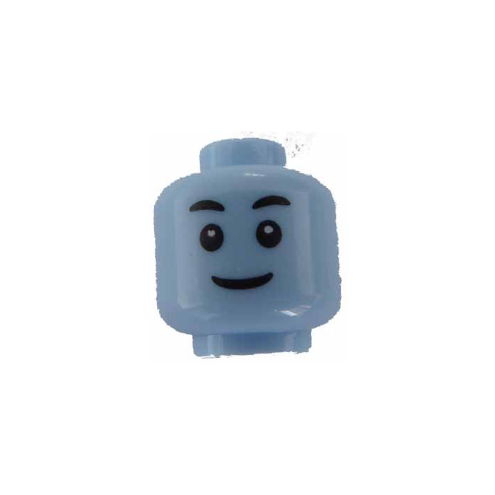 LEGO Bright Light Blue Head with Queasy Face (3626) | Brick Owl - LEGO ...