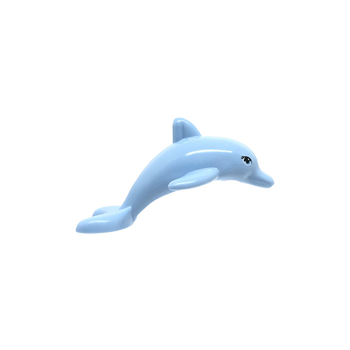LEGO Bright Light Blue Jumping Dolphin with Bottom Axle Holder with ...