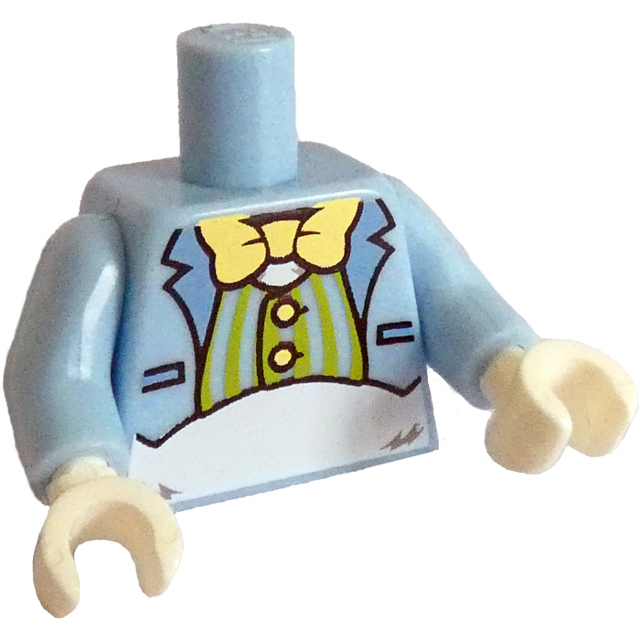 LEGO Bright Light Blue Minifig Torso with Bright Light Blue Suit Jacket ...