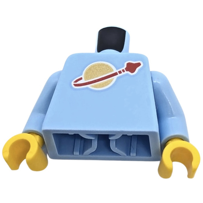 LEGO Bright Light Blue Minifig Torso with Classic Space Logo High on ...