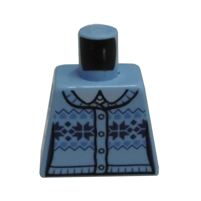 LEGO Bright Light Blue Minifig Torso without Arms with Sweater, Snow ...
