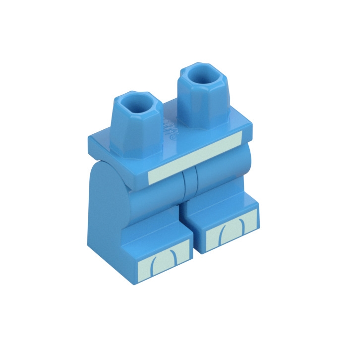 LEGO Bright Light Blue Minifigure Medium Legs with Light Aqua Paws ...