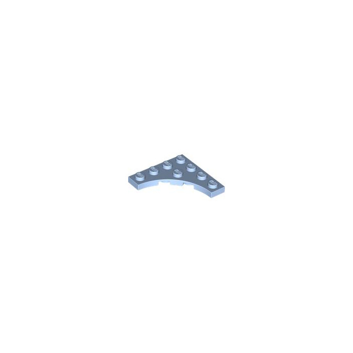 LEGO Bright Light Blue Plate 4 x 4 with Circular Cut Out (35044 ...