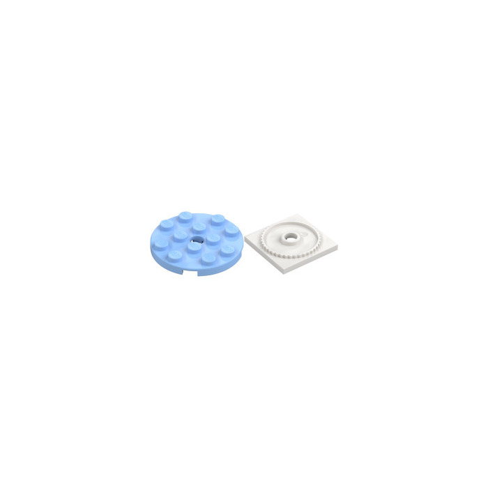 LEGO Bright Light Blue Turntable 4 x 4 with White Base | Brick Owl ...