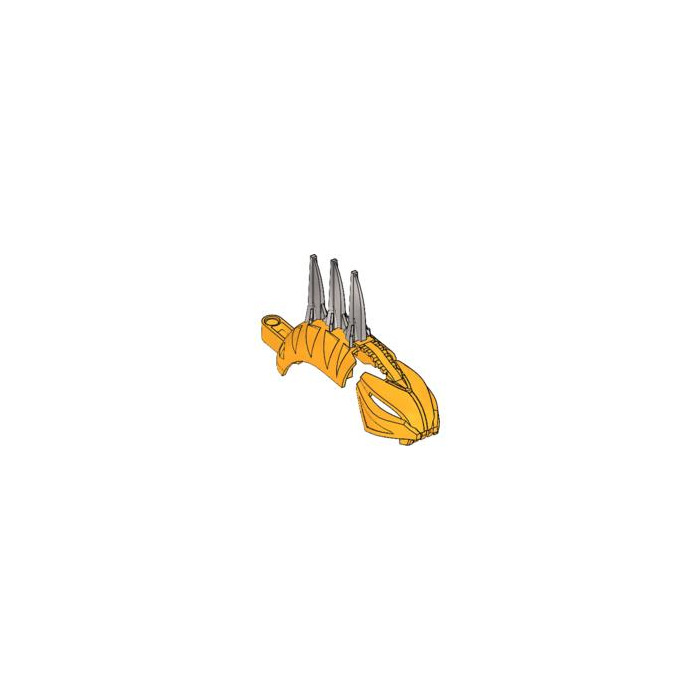 LEGO Bright Light Orange Bionicle Rahkshi Back Cover with Mask and Gray ...